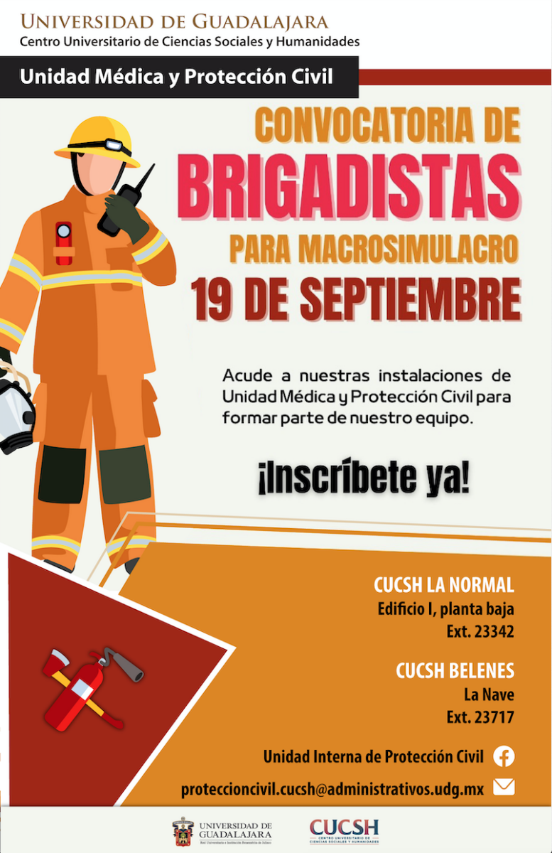 Convocatoria equipo de brigadistas para Macrosimulacro 19 de septiembre ... Convocatoria equipo de brigadistas para Macrosimulacro 19 de septiembre ...