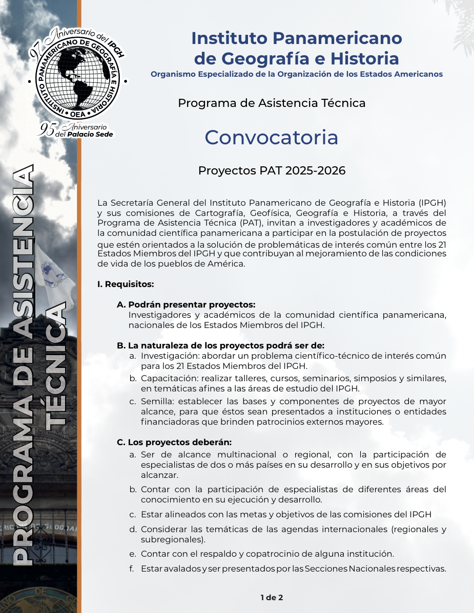 Convocatoria del Programa de Asistencia Técnica (PAT) 2025-2026 ...